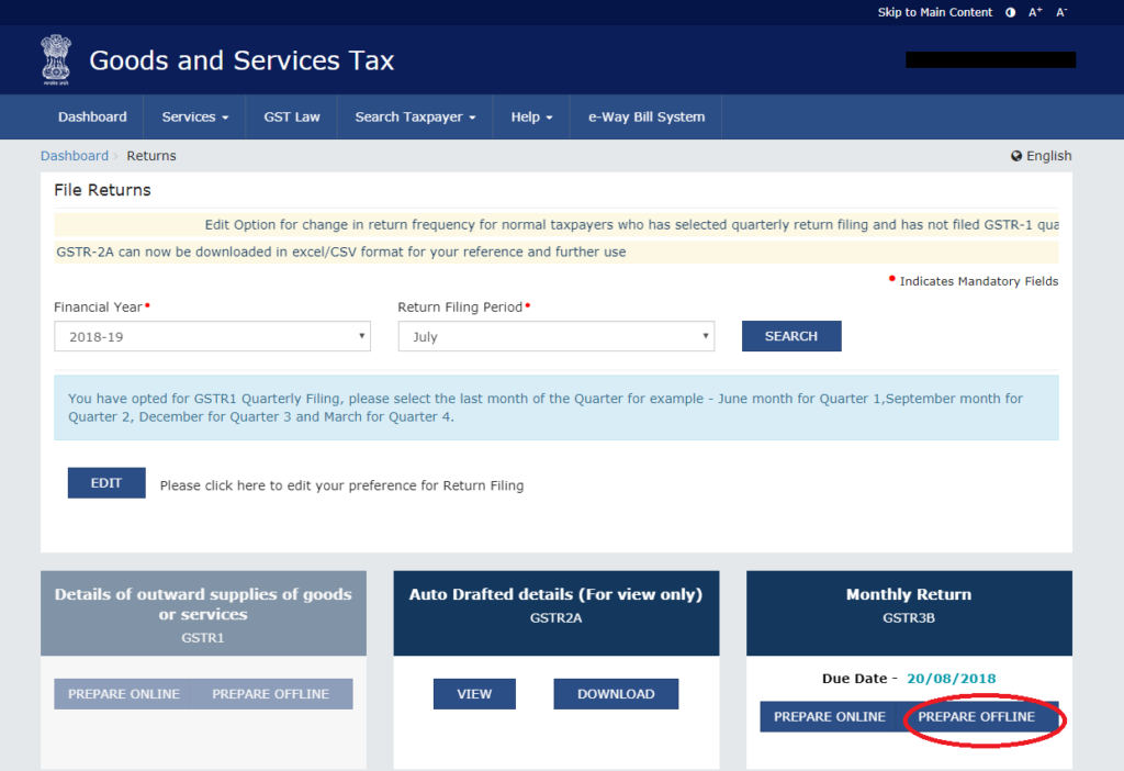 File GSTR-3B: Online on GST Portal or using Offline Tool - Learn by Quicko