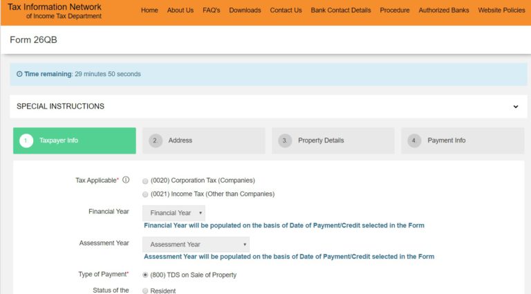 Form 26QB: TDS on Sale of Property - Learn by Quicko