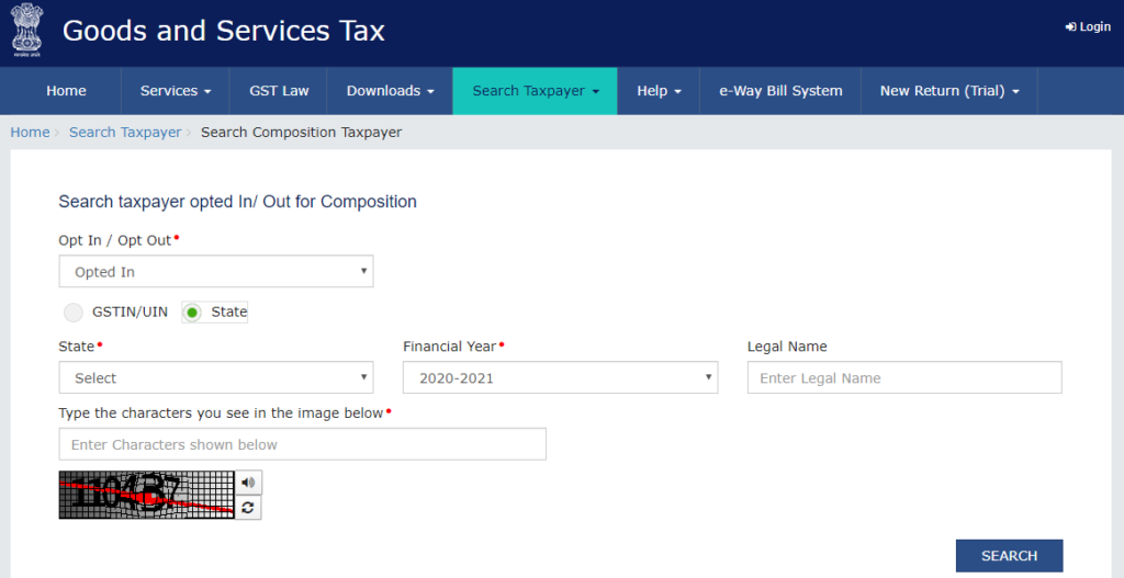 GST Portal : Check Composition Scheme Status - Learn by Quicko