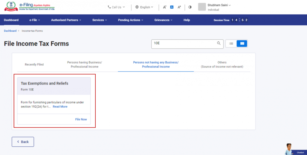Form 10E Filing Procedure - Learn by Quicko