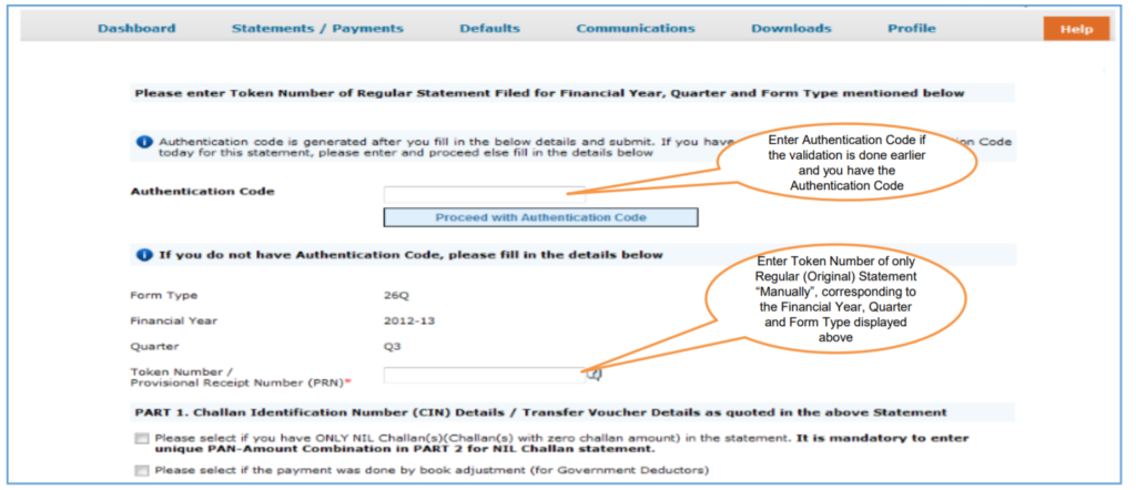 TRACES : Download 26QC Justification Report - Learn by Quicko