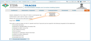 TRACES : Download 26QC Justification Report - Learn by Quicko
