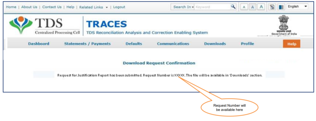 TRACES : Download 26QC Justification Report - Learn by Quicko
