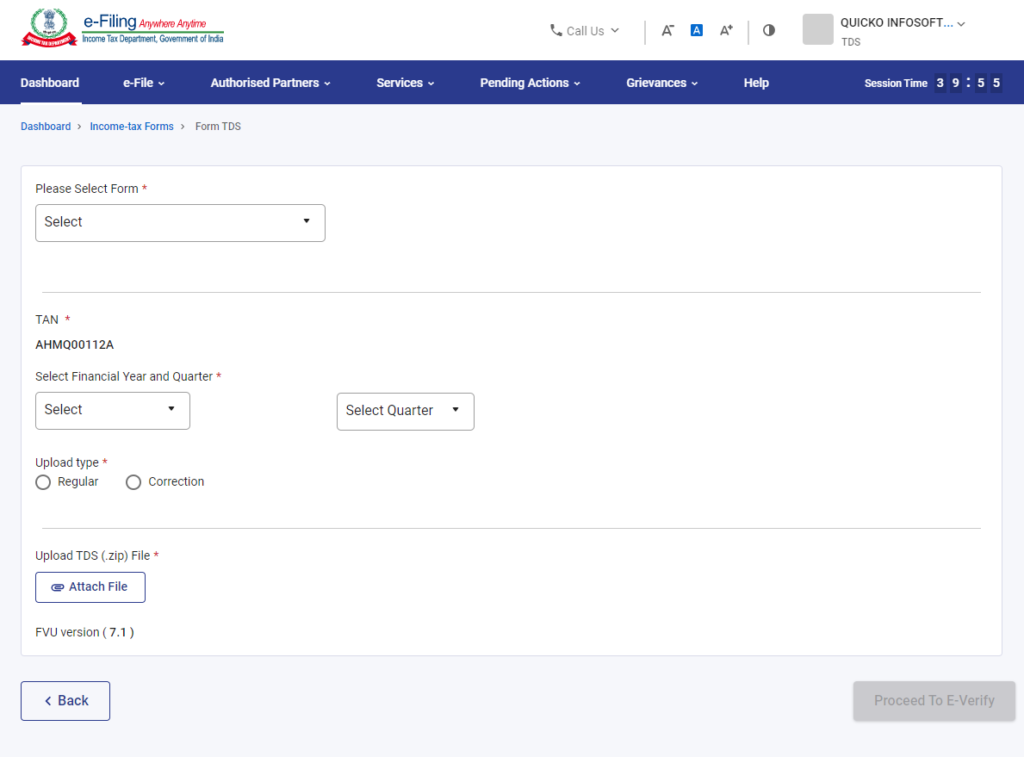 How to file TDS Return on e-Filing Portal - Learn by Quicko