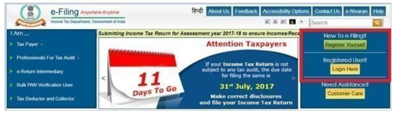 Income Tax Login