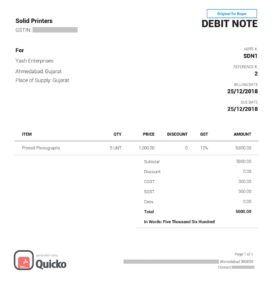What is a Debit Note under GST? - Learn by Quicko