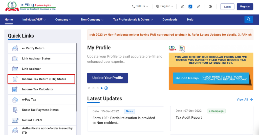 How to check Income Tax Refund Status? - Learn by Quicko