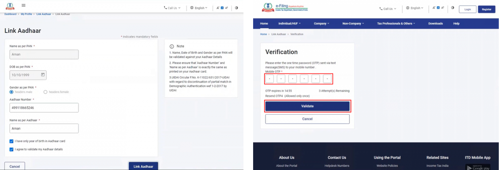 Link PAN card with Aadhaar card : Step-by-step process - Learn by Quicko