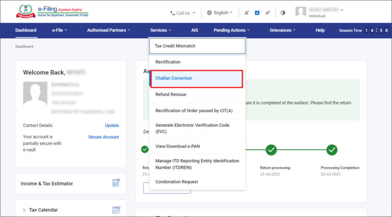 Income Tax Challan Correction - Learn by Quicko